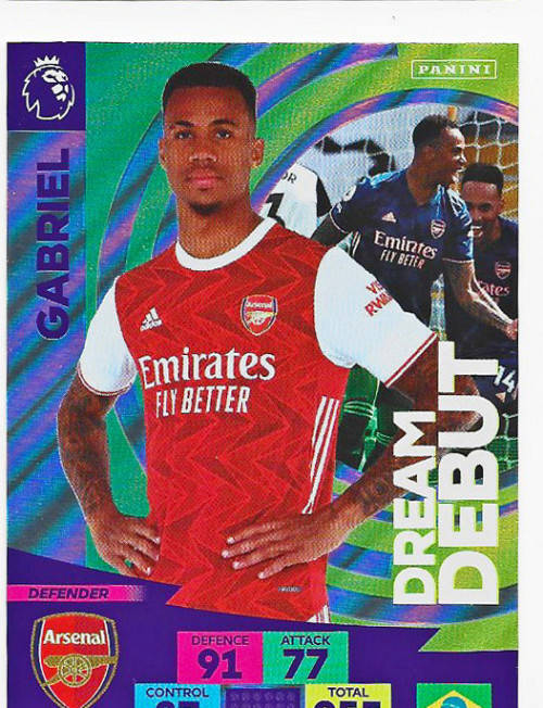 Trading Cards - GABRIEL - ENGLISH PREMIER LEAGUE `PLUS` 2020/2021 - FOIL `DREAM DEBUT` TRADING ...